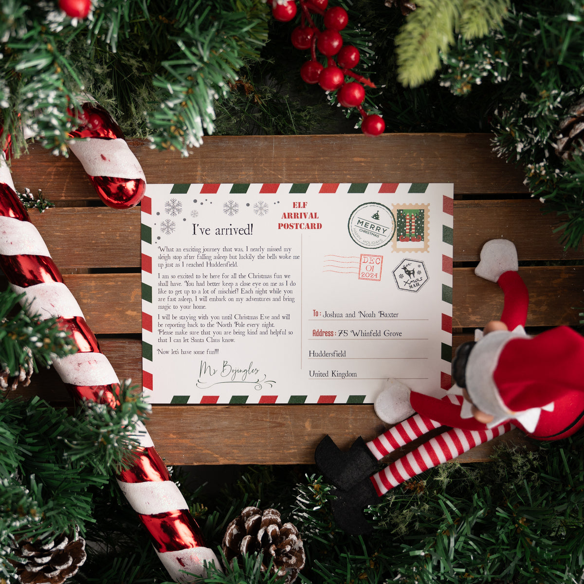Personalised Elf Arrival Postcard - 2024 – Porky Penguin