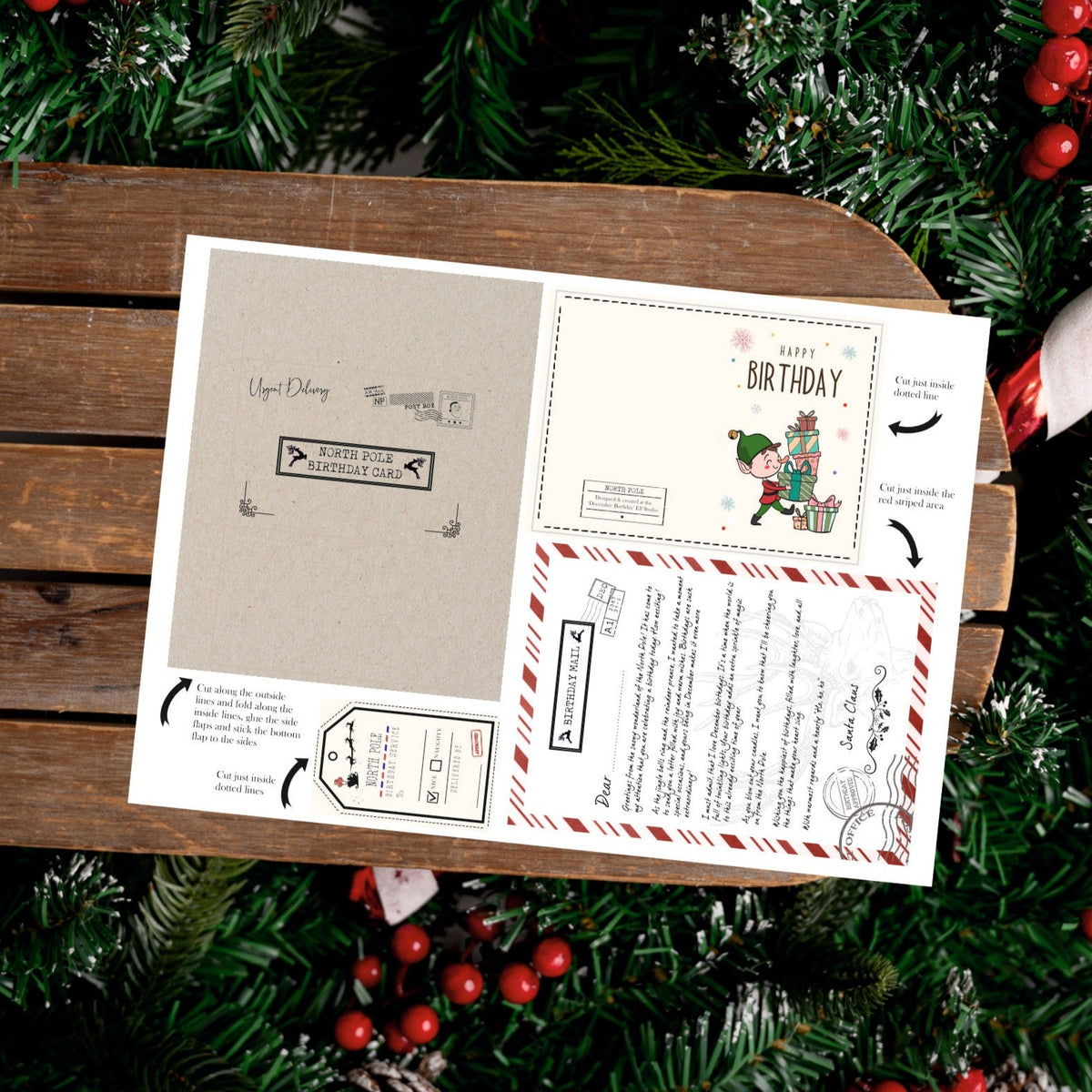 DIGITAL DOWNLOAD - December Birthday Elf Props – Porky Penguin