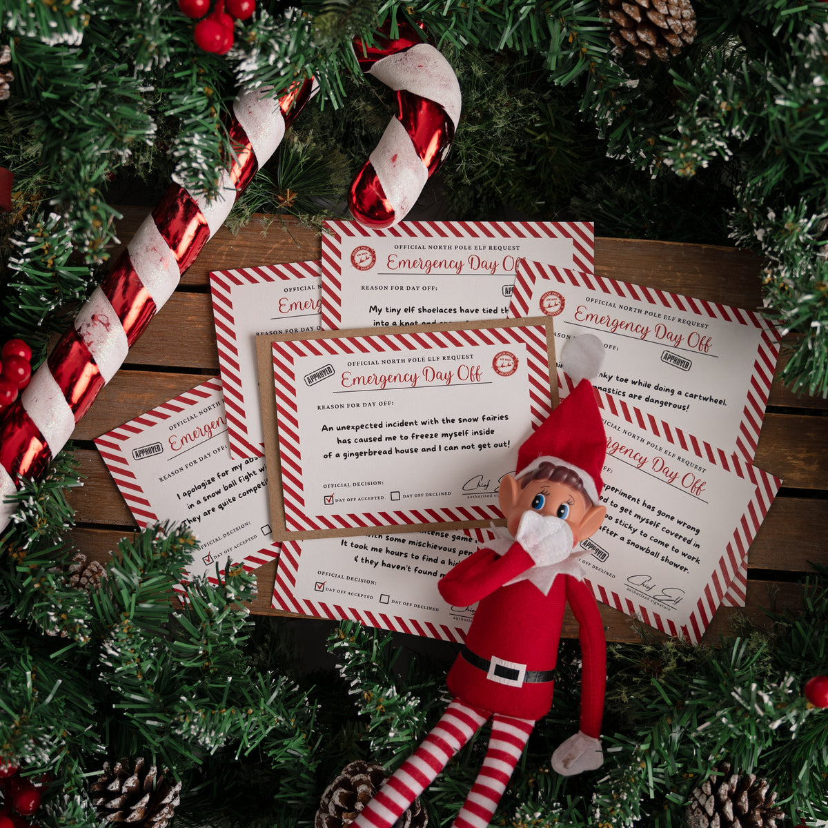 Emergency Elf Day Off Cards – Porky Penguin