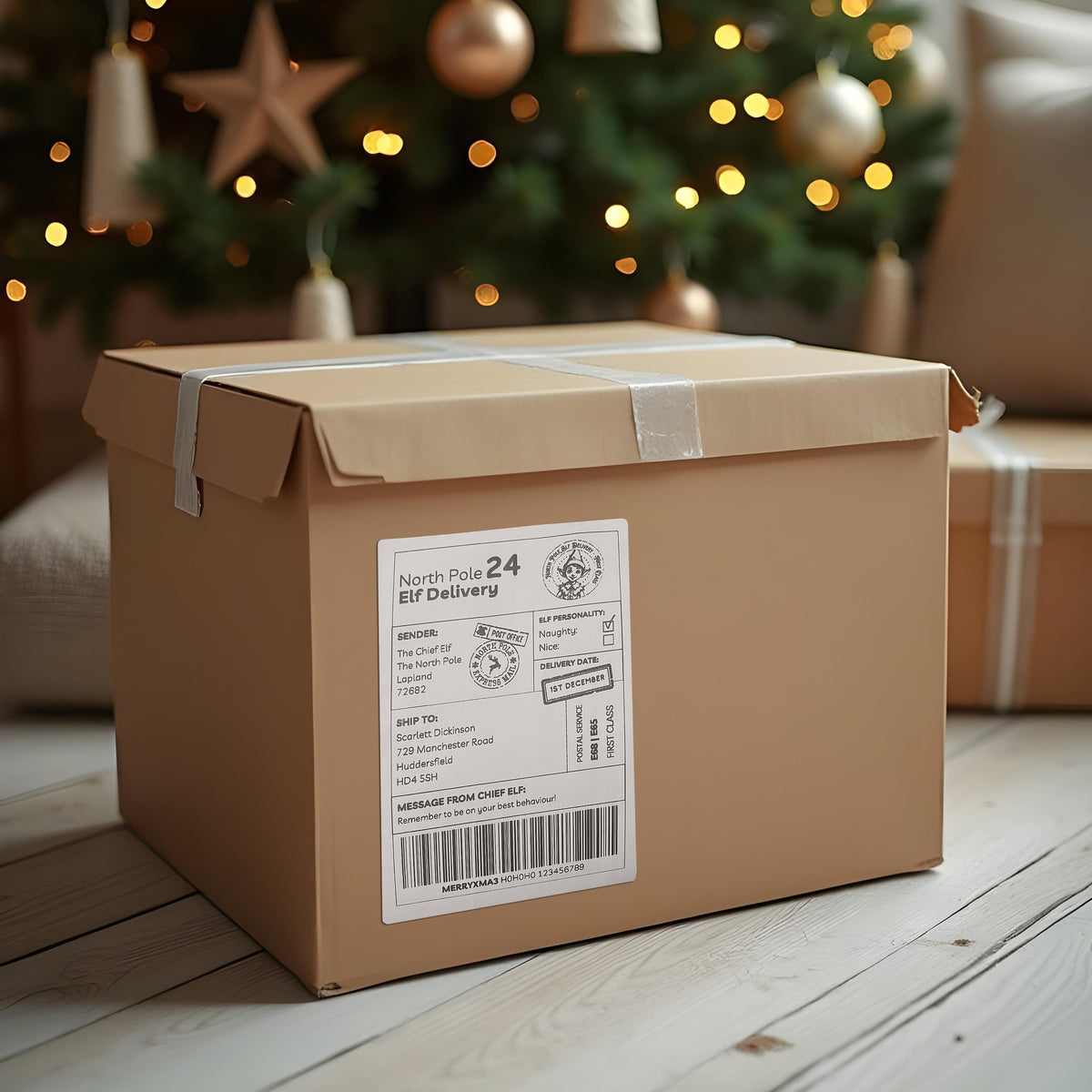 'Elf Delivery' Official Parcel Sticker – Porky Penguin