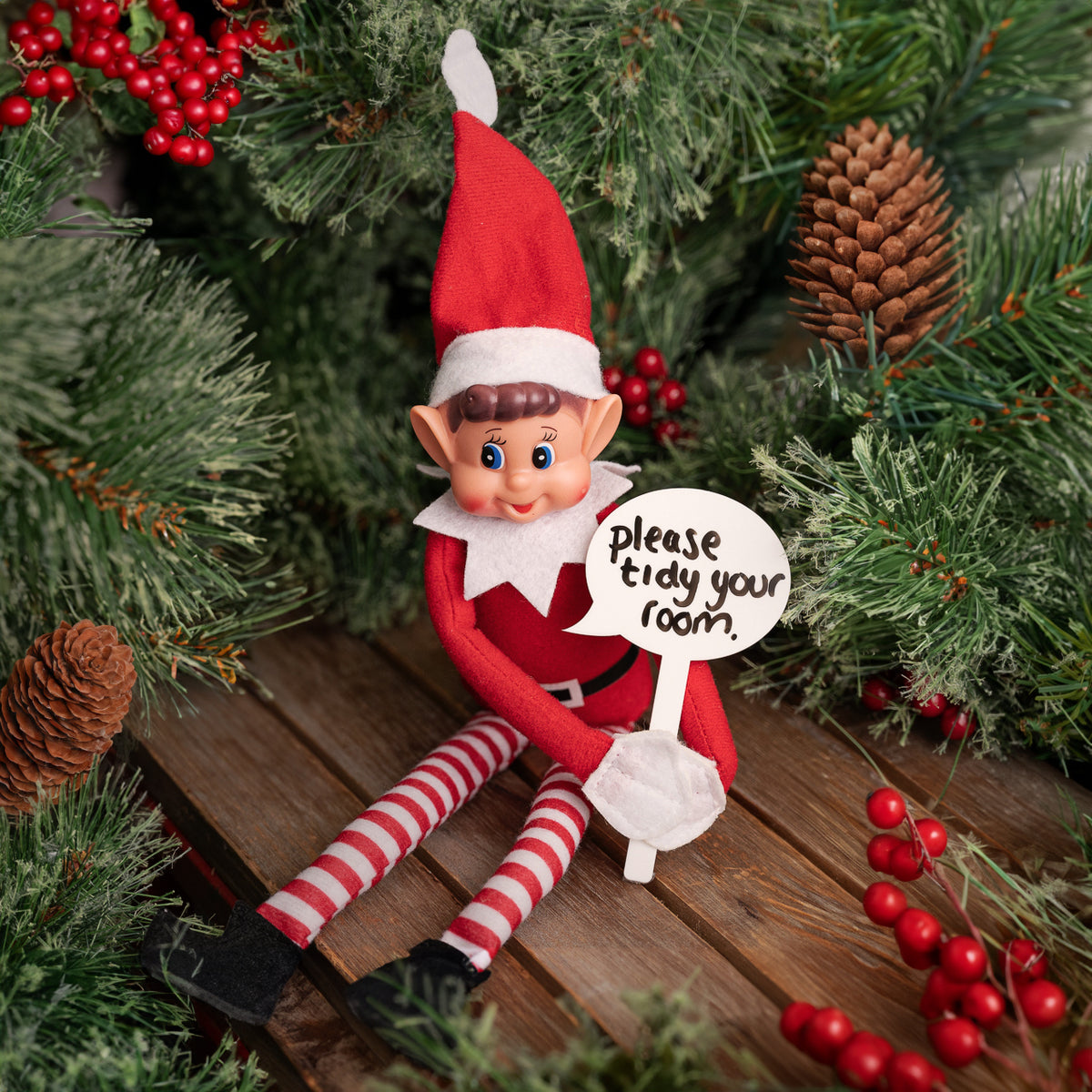 Elf Acrylic Drywipe Mini Speech Sign – Porky Penguin