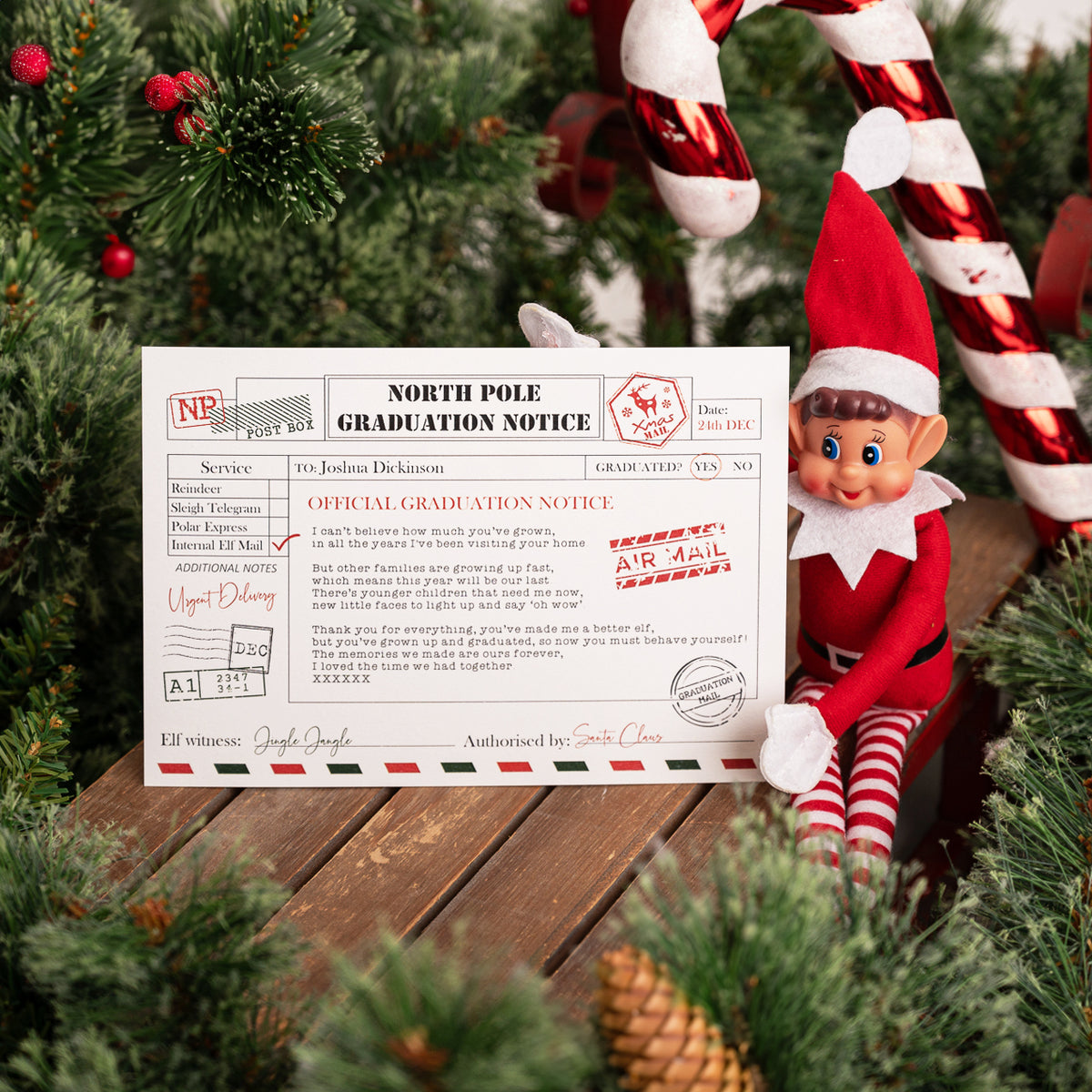 Graduation Mail - Forever Goodbye From The Elf – Porky Penguin