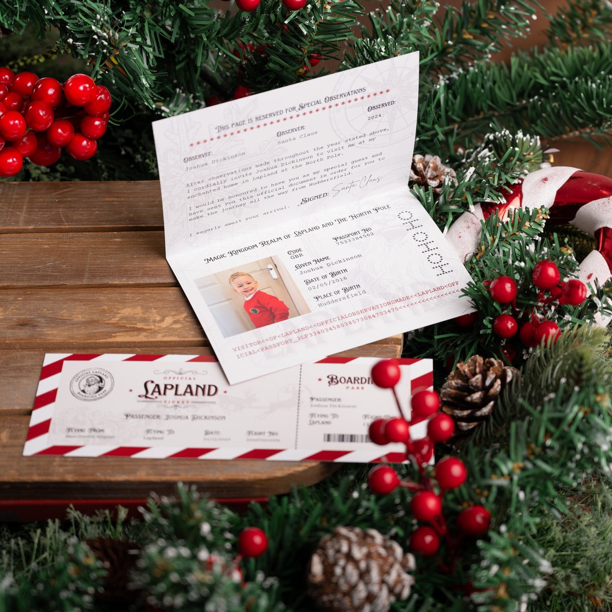 Official Lapland Magic Passport Invitation with Boarding Ticket – Porky ...