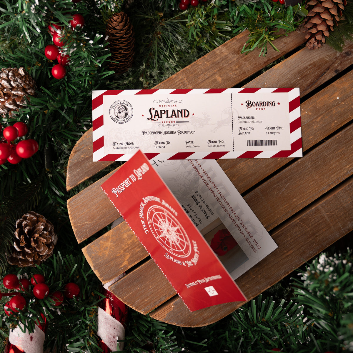 Official Lapland Magic Passport Invitation with Boarding Ticket – Porky ...