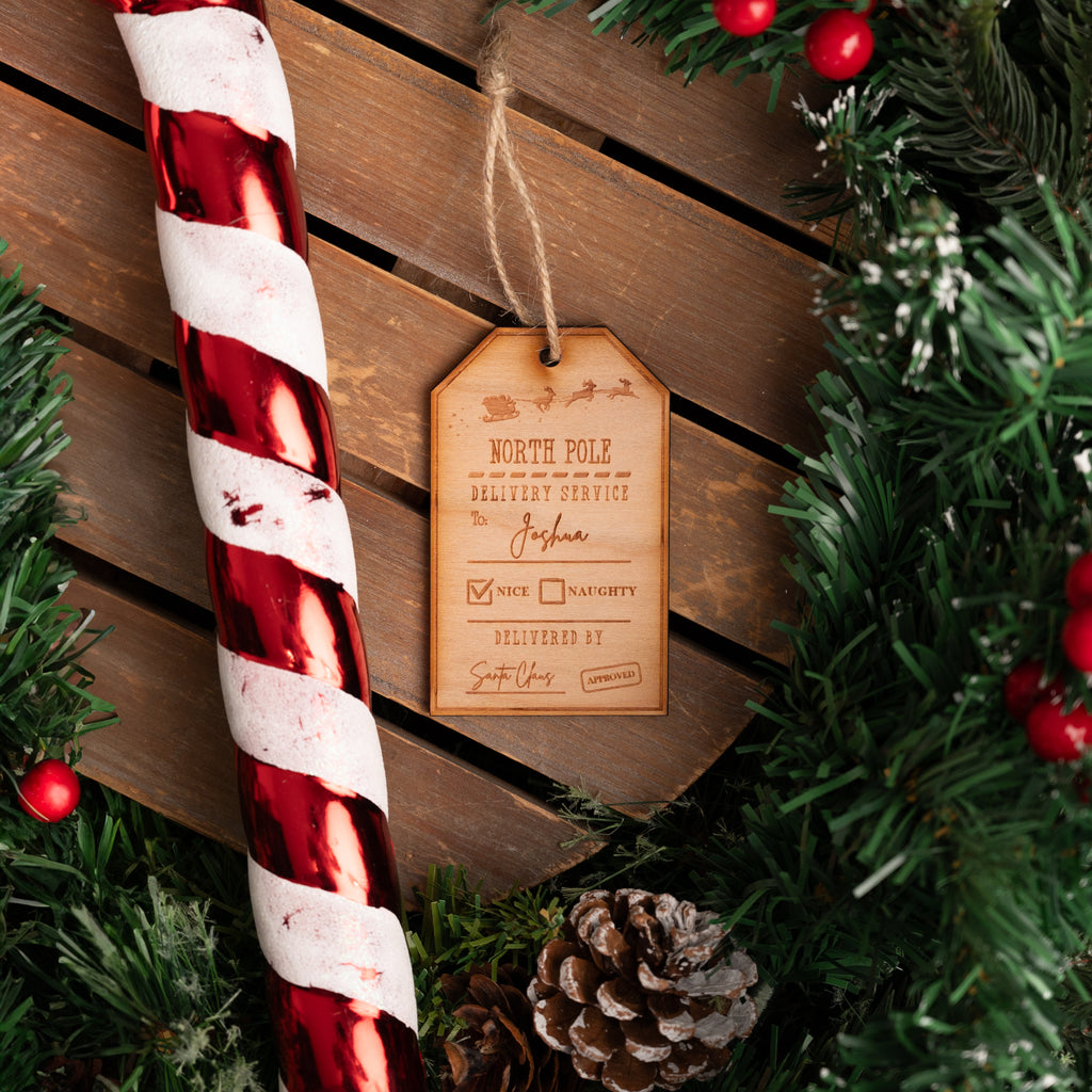 Personalised North Pole Delivery Service Gift Tag – Porky Penguin