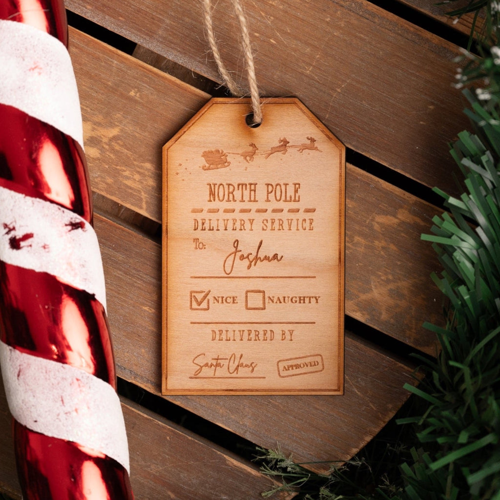 Personalised North Pole Delivery Service Gift Tag – Porky Penguin