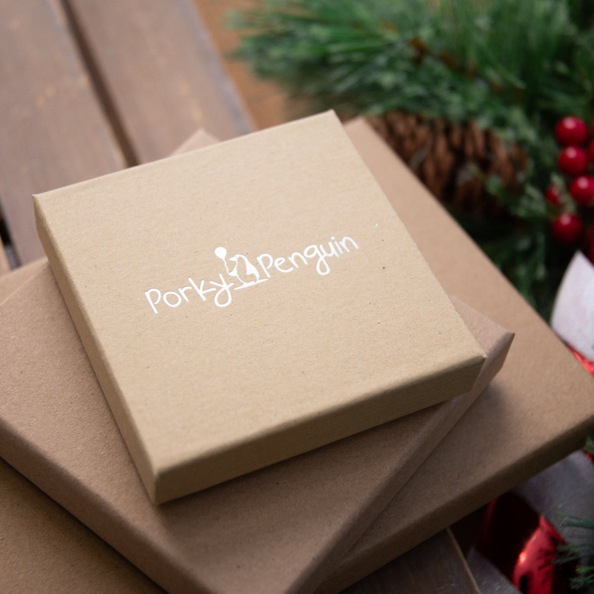 Personalised Nice List Teacher Bauble – Porky Penguin