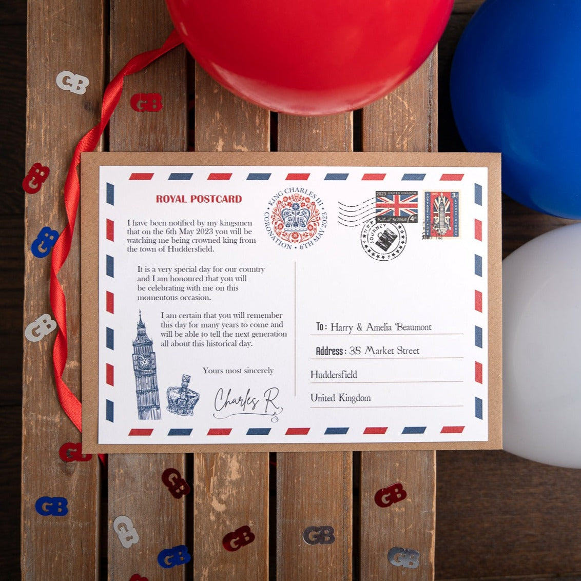 Postcard from the 'King' for the 2023 Coronation – Porky Penguin